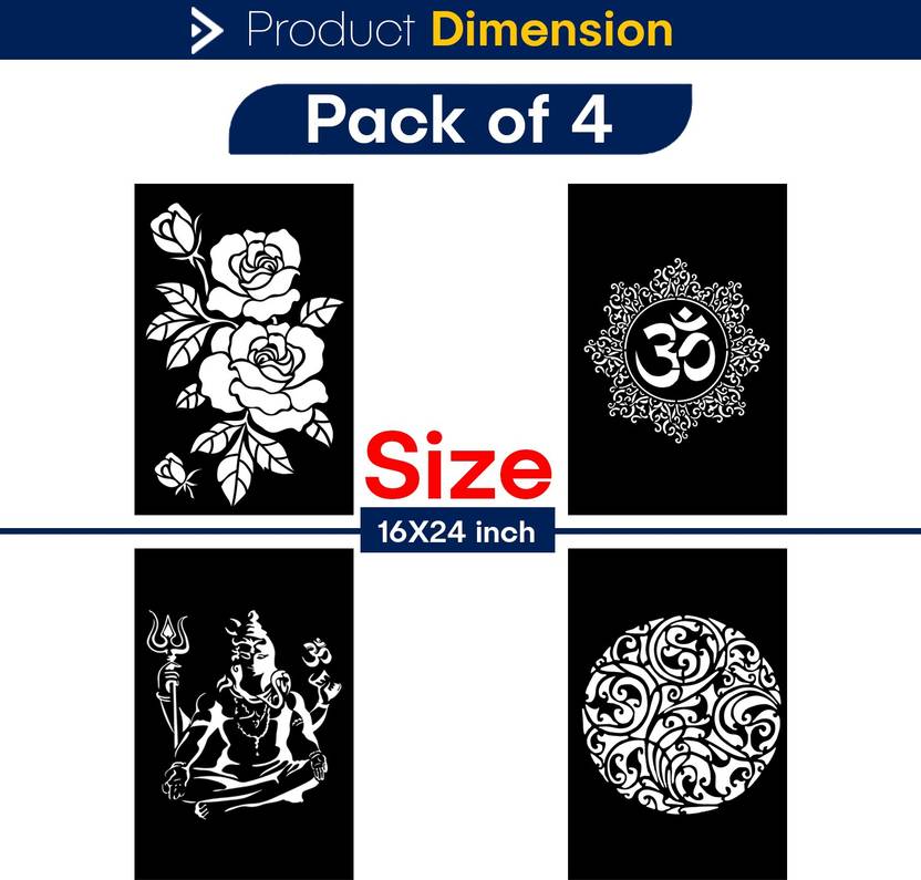 JAZZIKA "Om Mandala", "Shiv Shankar Ji", "Mandala Circle" Design Ideal ...