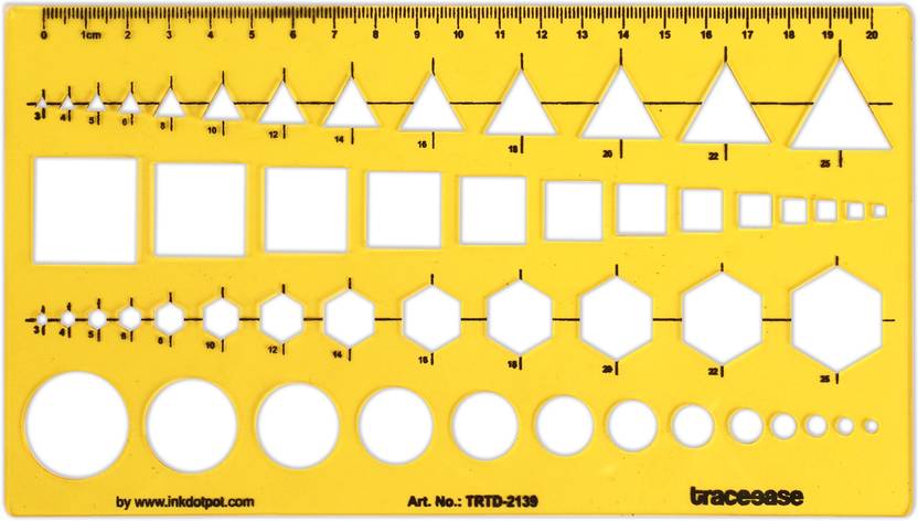 Traceease Traceease Multiple Shapes Stencil Geometric Combination ...