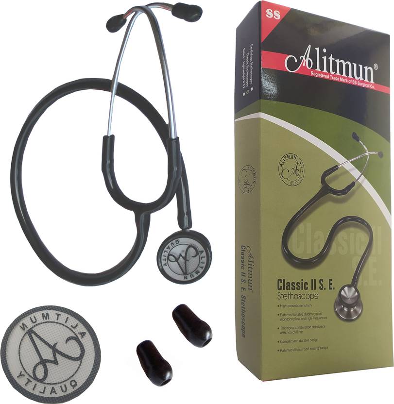 SSclassicIICO Altimun Classic II Black Tube Manual Stethoscope for and ...