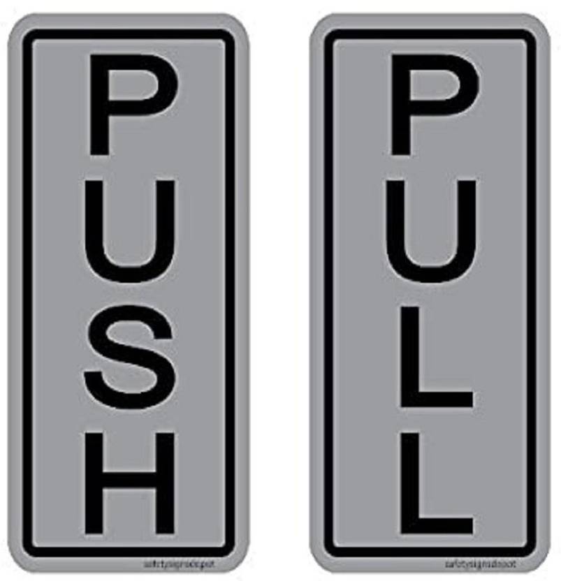 D & Y 17 cm Push Pull Door Sticker Signs Adhesive Vinyl Decals for ...