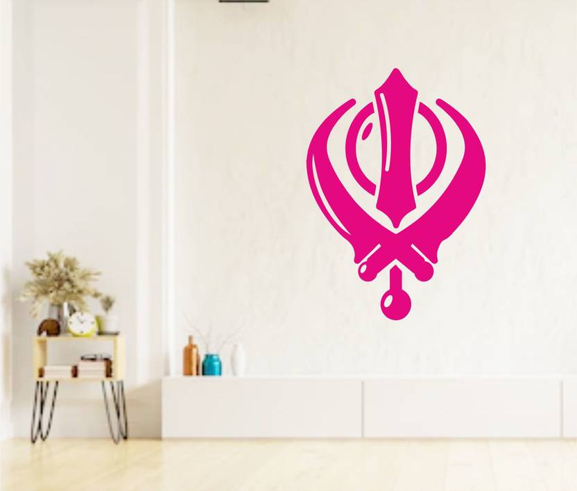 Mini Cards & Decor Items Sardar Khanda Sikh Symbol Wall Sticker or ...