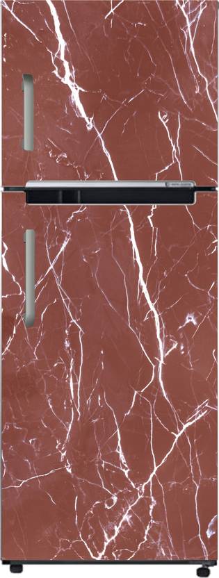 Design Decor 60.96 cm Brown Marble Texture Fridge Sticker Refrigerator ...