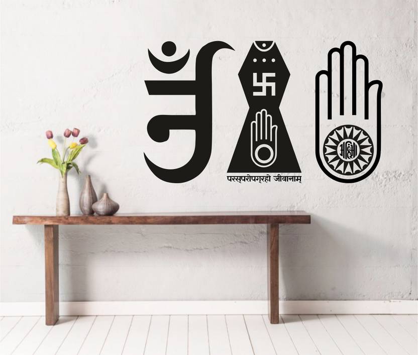 Mini Cards & Decor Items Jain Symbols for temples Wall Sticker or ...