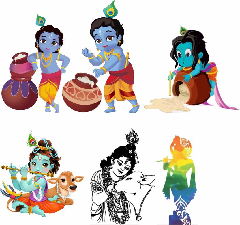 Krishna Sticker Lord Krishna Switchboard Sticker For Bedroom, Living ...