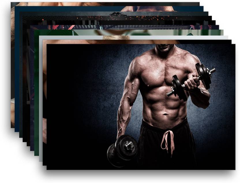 PRINTHUBS Bodybuilders Motivational Poster For Gym Room Wall Decor ...