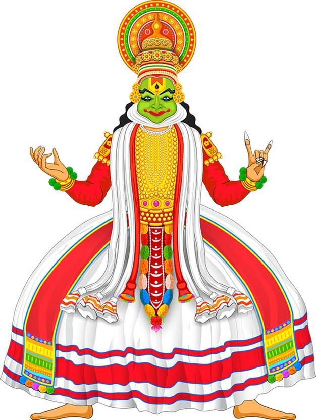 god & god's New Modern Art Kathak Kali Dancer Large Self Adhesive ...