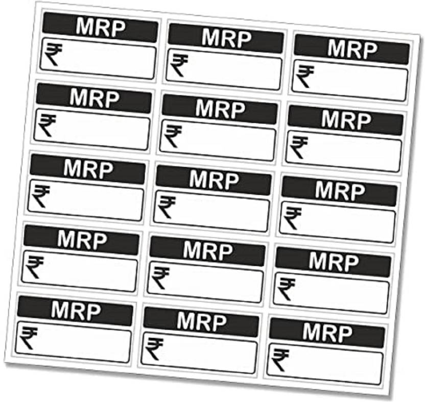 RAIMO 4 cm MRP STICKERS BLACK Self Adhesive Sticker Price in India ...