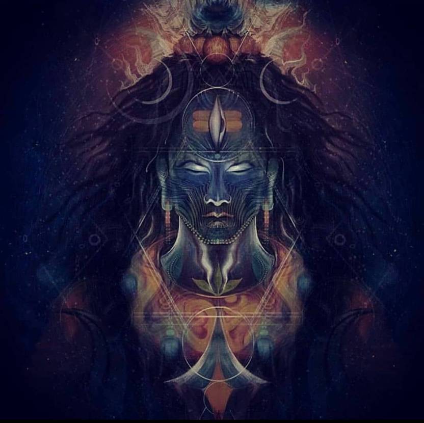 Online Collections 30.48 cm shiv ji Sticker Poster, God Shiva Poster ...