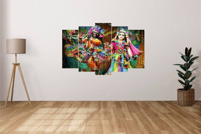 AK GRAPHICS Radha Krishna wall sticker 60 cm Self Adhesive Sticker ...