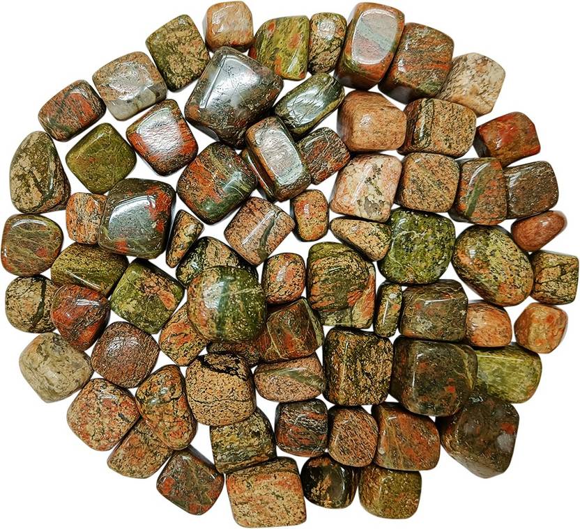 9dzine Unakite Tumbled Stone 200 Gm,Unakite Crystal Gemstone Pebble for ...