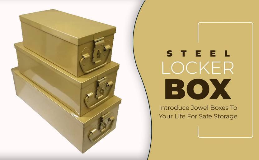 JAYCO Stainless Steel Storage Organizer Boxes - Set of 3 pcs: 8"-10"-12 ...