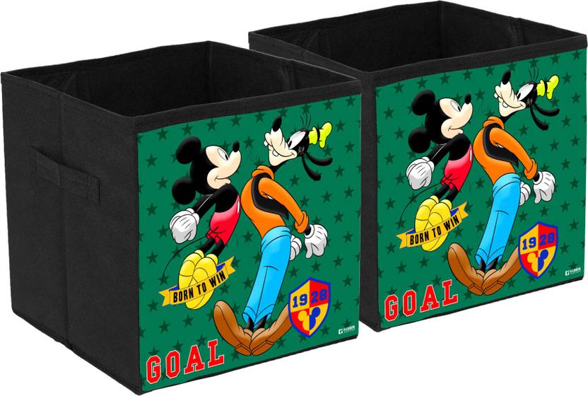 DISNEY Mickey & Goofy Print Storage Box|Clothes Organizer With Handle ...