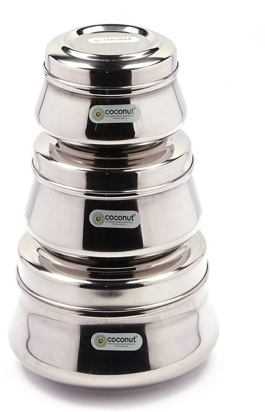 COCONUT Pyramid Dabba No.1,2,3-3pc Storage Box Price in India - Buy COCONUT Pyramid Dabba No.1,2 ...