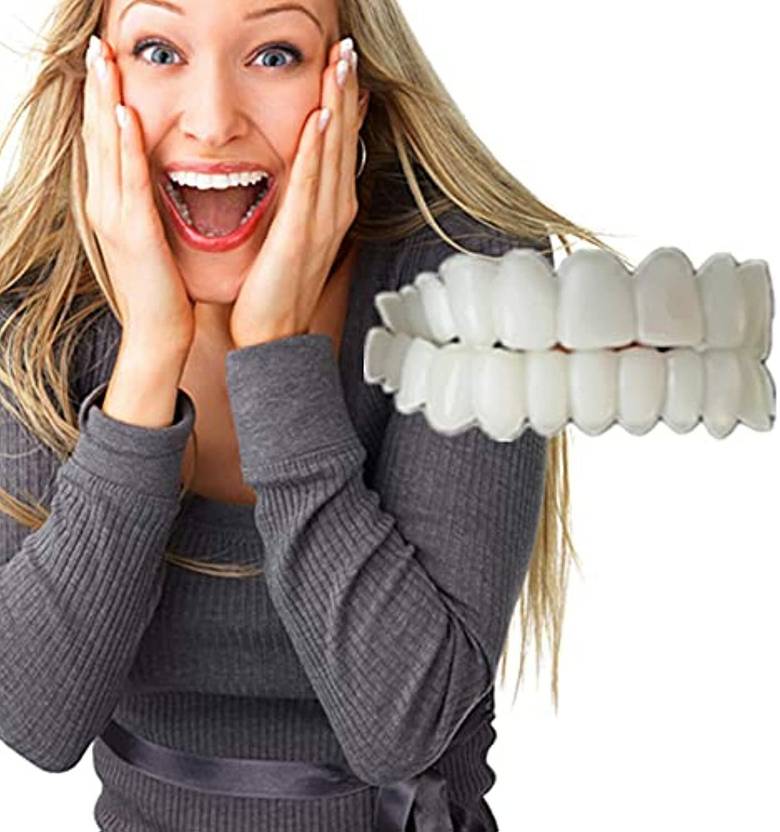 SowSmile Silicone Gel Snap on Perfect Smile Upper Lower Teeth Tooth ...