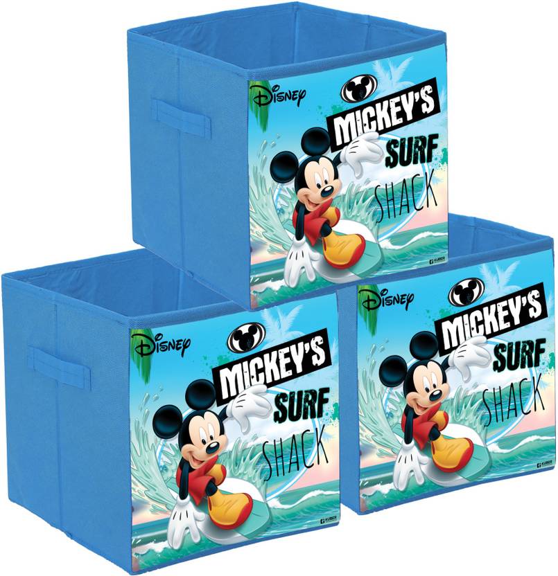 DISNEY Mickey Surf Print Storage Box|Clothes Organizer With Handle,Pack ...