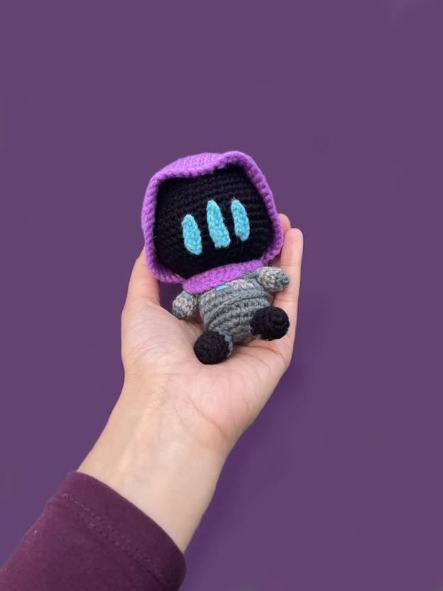 Skeindalous Creations Handmade Crochet Omen Agent (Valorant) Figurine ...