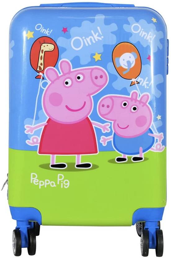 Stela Kid's Luggage Wheels Non-Breakable Peppa Pig Suitcase with Travel ...