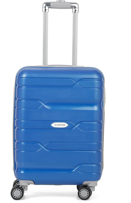 Teakwood Leathers Blue Patterned Hard-Sided Cabin Trolley Bag Cabin ...