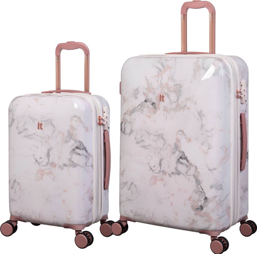 It Luggage Sheen-Marmo Rose| Marble Effect|Hardsided|8 Wheel Trolley ...