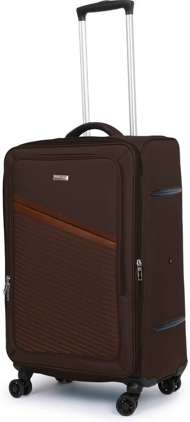 NOVEX Saxon Check-in Size Soft Sided Trolley with 4 Wheel/Anti Theft ...