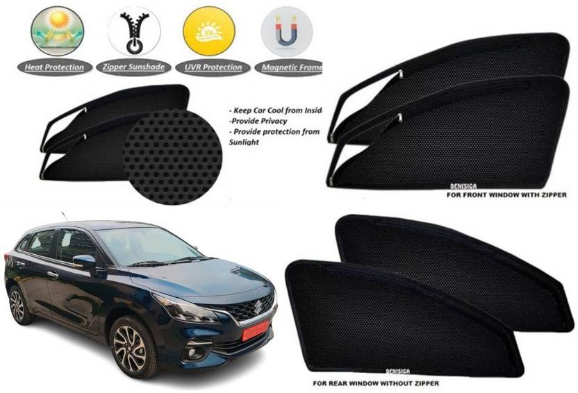 DENISIGA Rear Window, Side Window Sun Shade For Maruti Suzuki Baleno ...