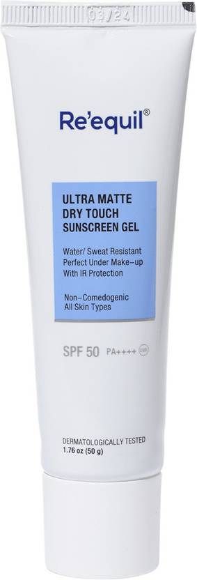 Re'equil Ultra Matte Dry Touch Sunscreen Gel - SPF 50 PA++++ - Price in ...