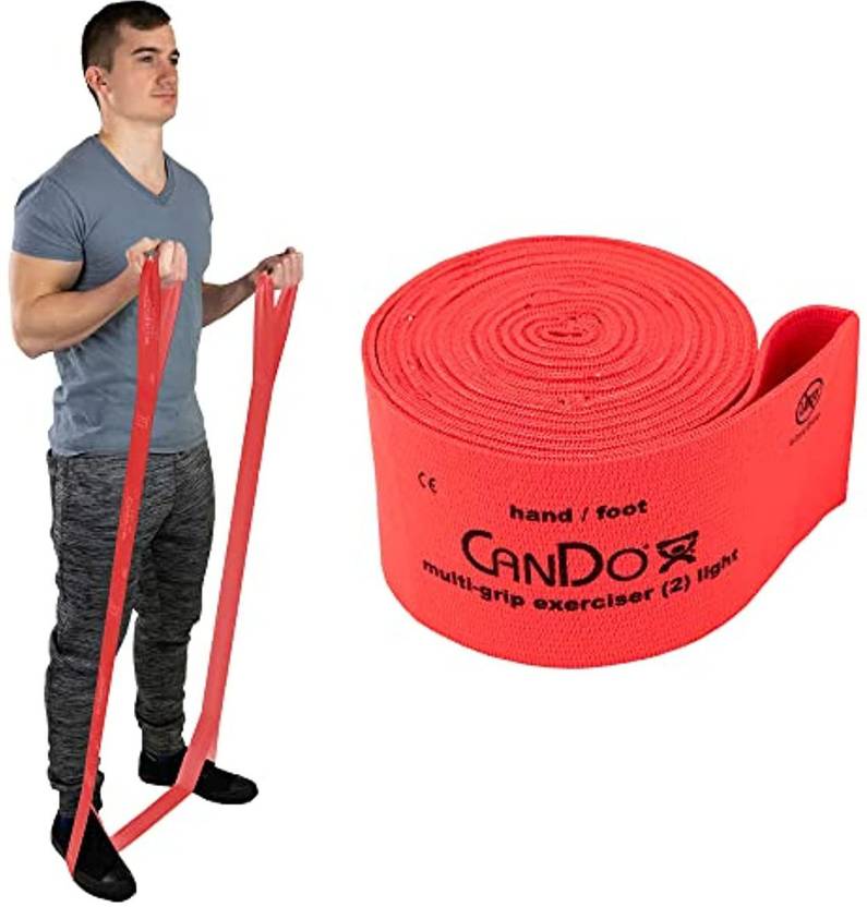 CanDo MultiGrip 6 Foot Exercise Resistance Band With Hand And Foot ...