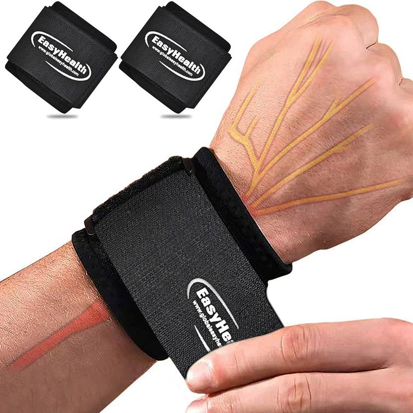 EasyHealth Wrist Supporter For Gym Wrist Band For Men Wrist Support For Sports Pain Relief Wrist ...