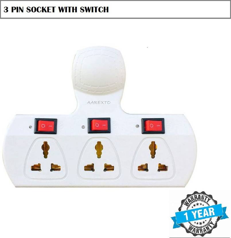 AAREXTO HEAVY DUTY 3 Socket Extension Boards Price in India - Buy ...