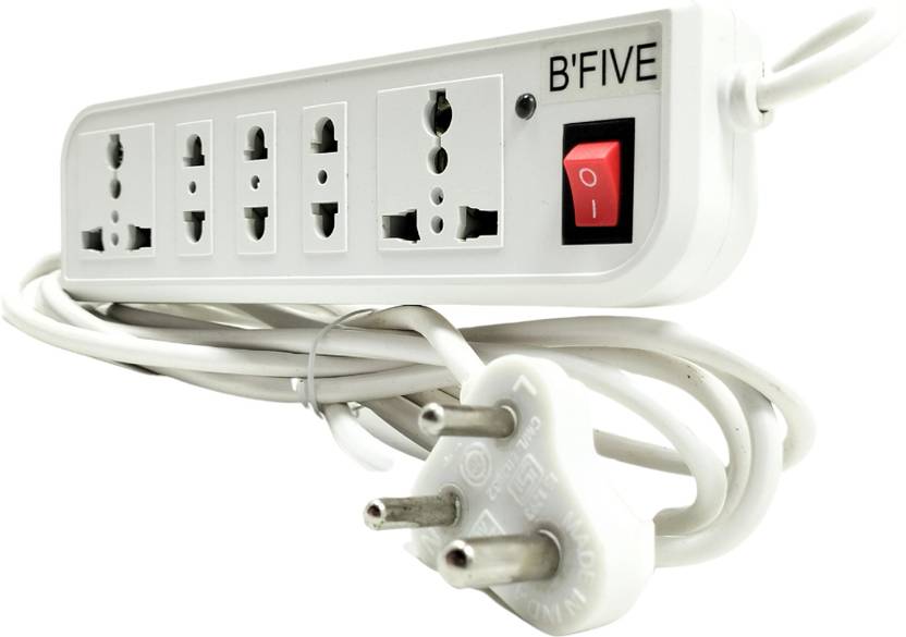 b'five power strip 5 Sockets With Switch & 2.5 Meter Heavy Duty Cord 3 ...