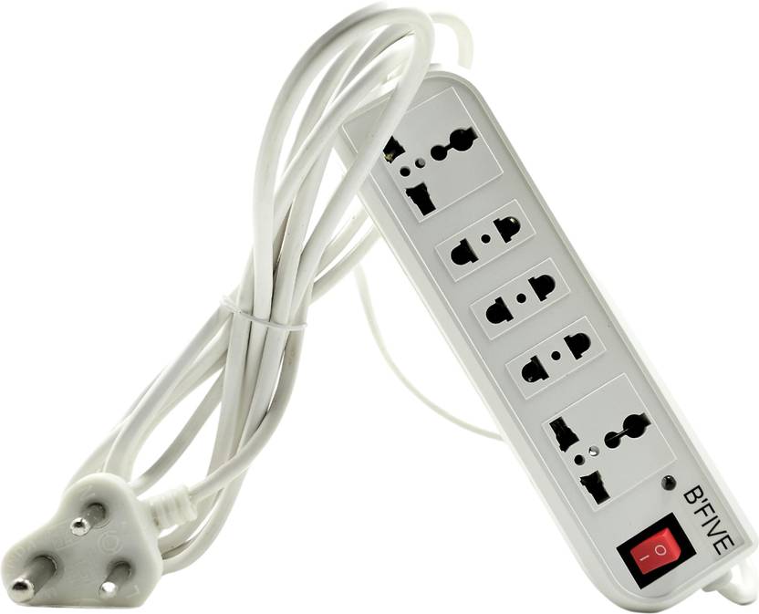 b'five power strip 5 Sockets With Switch & 2.5 Meter Heavy Duty Cord 3 ...