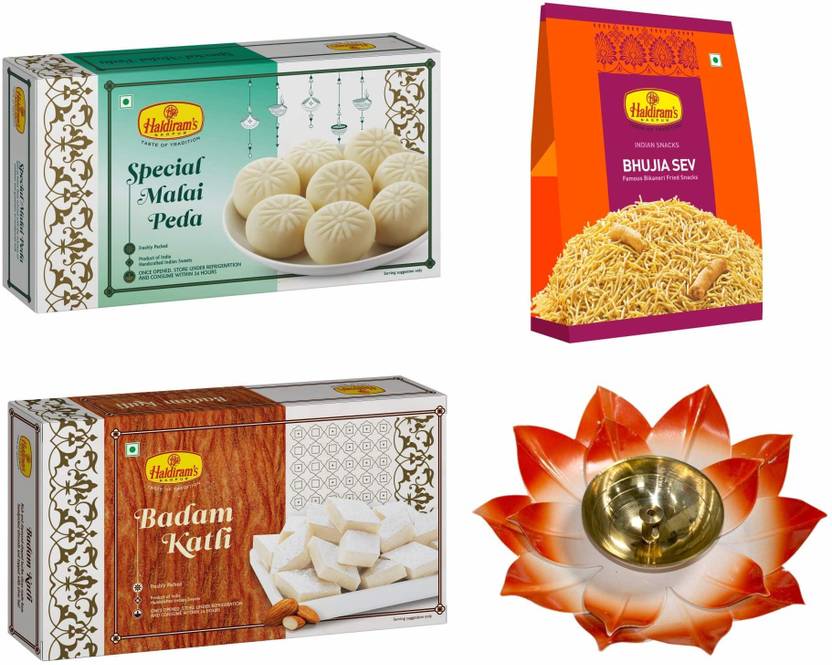 Haldiram's Nagpur Special Malai Peda(250gm), Badam Katli, Bhujia Sev ...