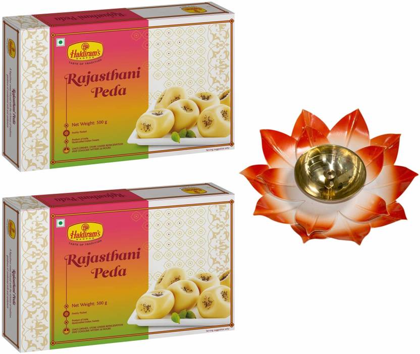 Haldiram's Nagpur Rajasthani Peda 500 gm Pack of 2 (500 X2) with Large ...
