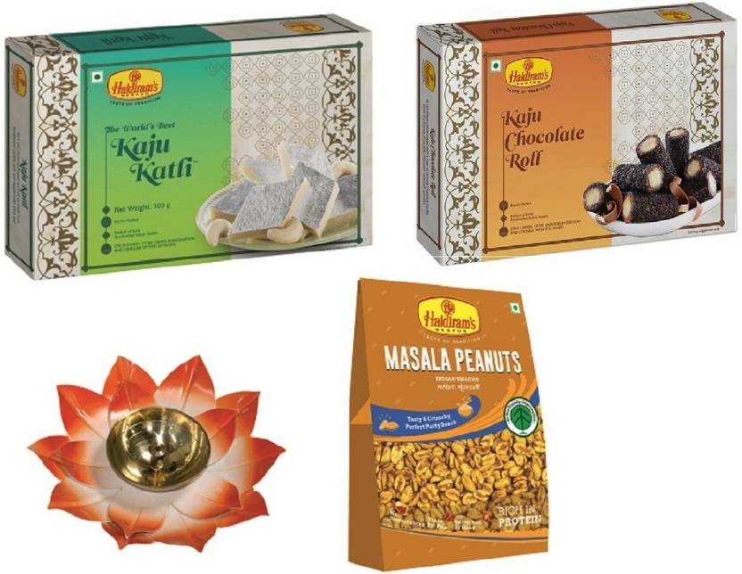 Haldiram's Nagpur Kaju Chocolate Roll 250g, Kaju Katli Masala Peanuts ...