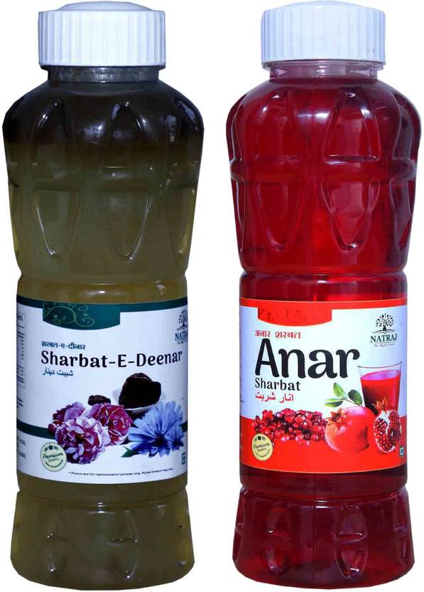 NATRAJ The Right Choice Sharbat-E-Deenar & Anar Sharbat 1500 Ml (Pack ...