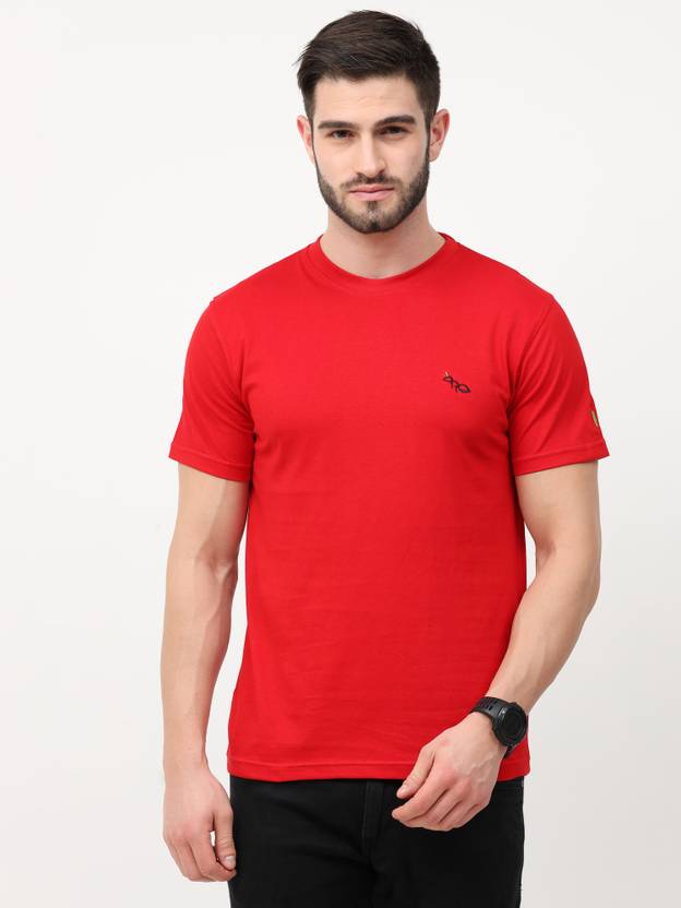 Pijin Solid Men Round Neck Red T-Shirt - Buy Pijin Solid Men Round Neck ...