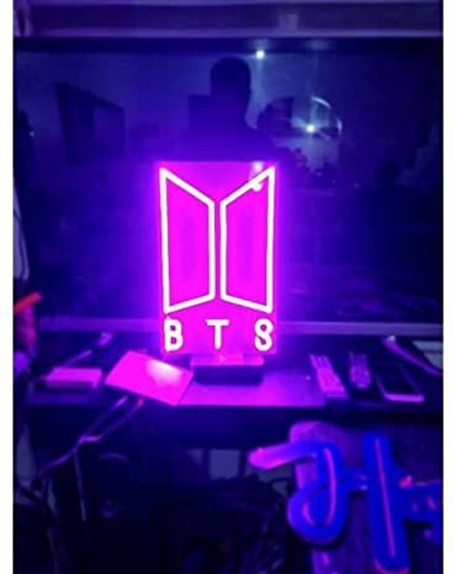AS GLOWSIGNS BTS Logo LED Neon Lights Size (24 X 15) inch Night Lamp ...