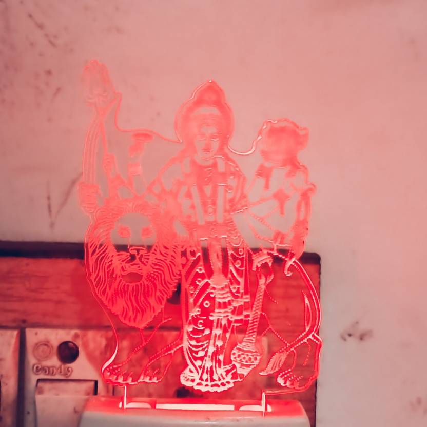 Rangnathsawmill Maa Durga Colour Changing 3D Illusion LED Night Lamp ...