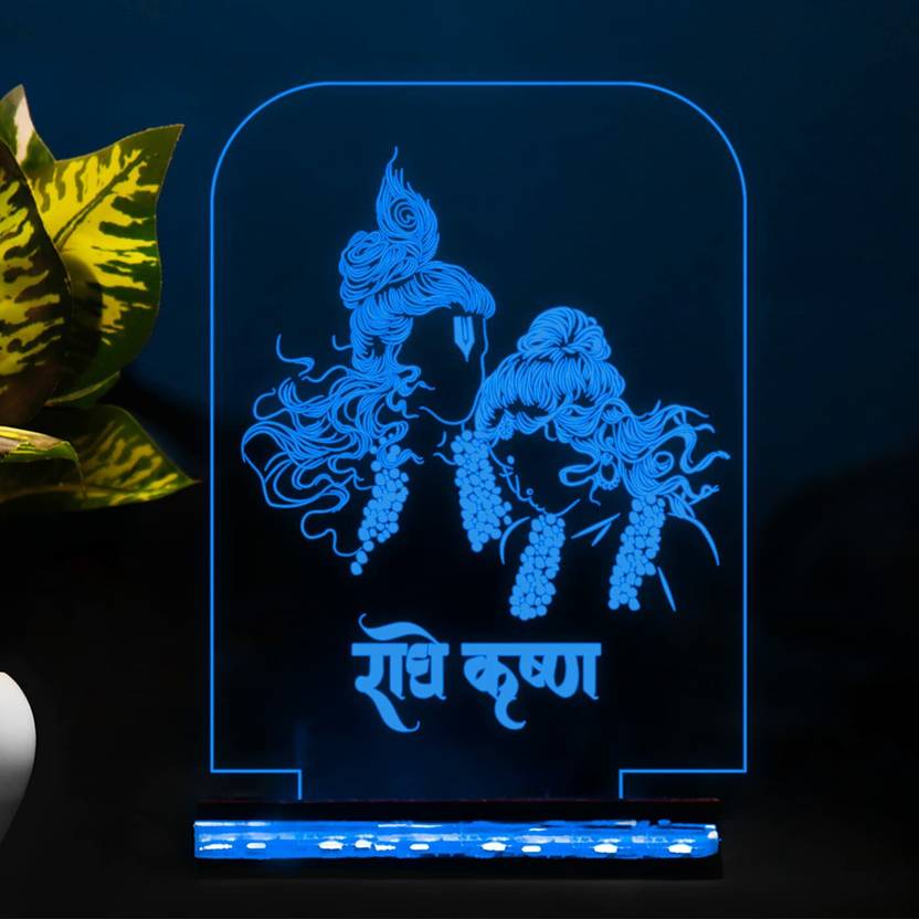 StarLaser Lord Radha Krishna Acrylic led Night lamp Home Decor Light ...