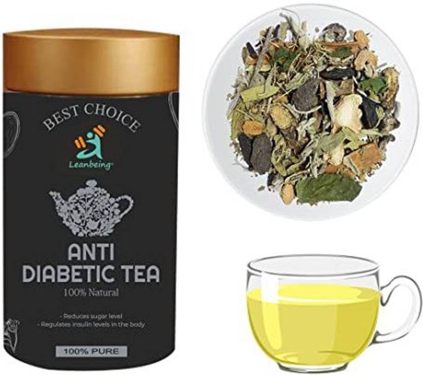 LEANBEING Anti Diabetic Tea 100g | With goodness of Gudmar, Bittermelon ...