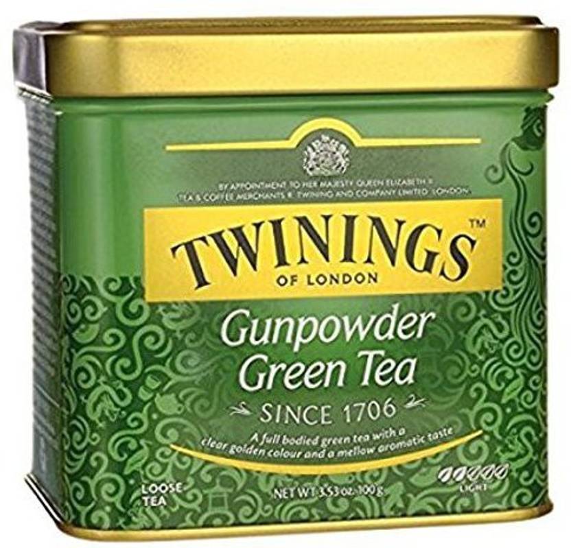 TWININGS Green Gunpowder Tea, Loose Tea Tin (Imported), 100g Green Tea ...