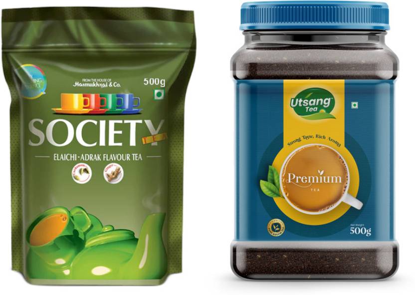 Society Adrak Elaichi Tea Pouch 500g & Utsang Premium Assam Leaf Tea ...