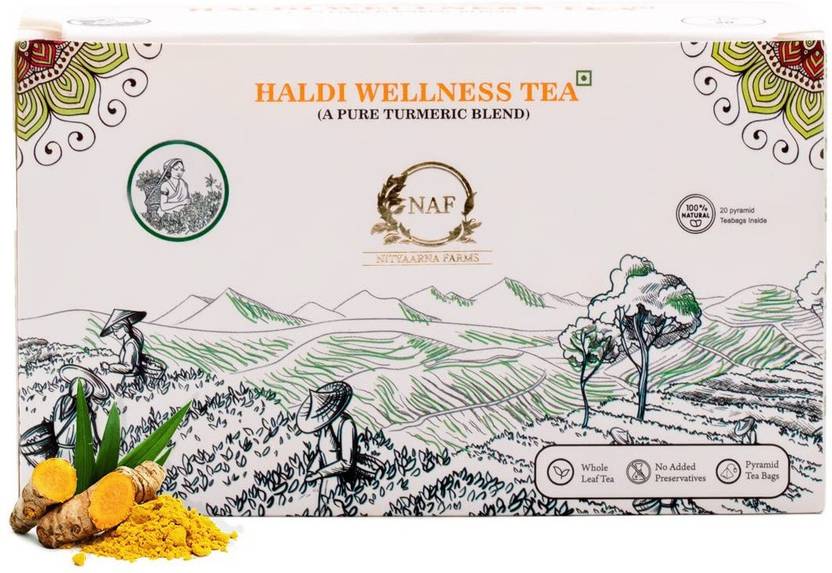 nityaarna farms Haldi Wellness Tea Turmeric Herbal Tea Box Price in ...
