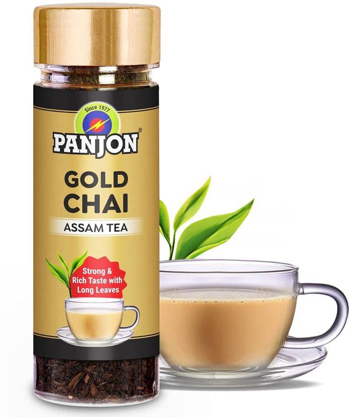Panjon Gold Chai Assam Black Tea 100% Strong Chai Patti with Long ...