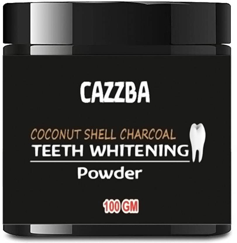 CAZZBA COCONUT SHELL CHARCOAL TEETH POWDER REMOVES RED MARK OF CIGARATE ...