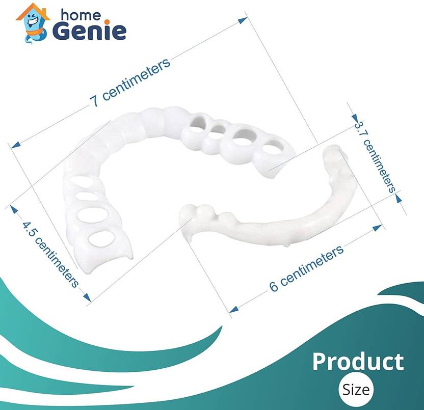 Home Genie Silicone Upper/Lower False Teeth Dental Veneers Dentures ...