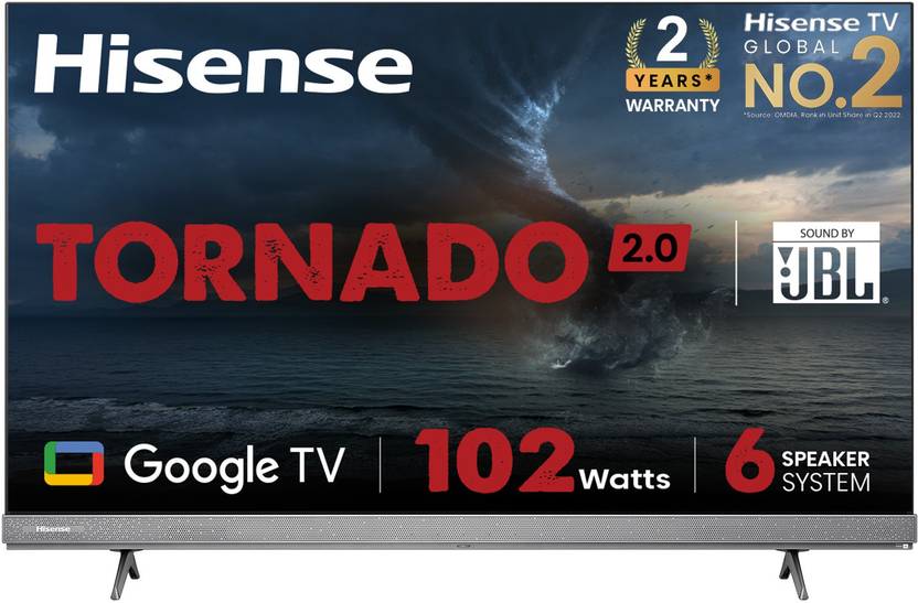 Hisense 139 cm (55 inch) Ultra HD (4K) LED Smart Google TV with 102W ...