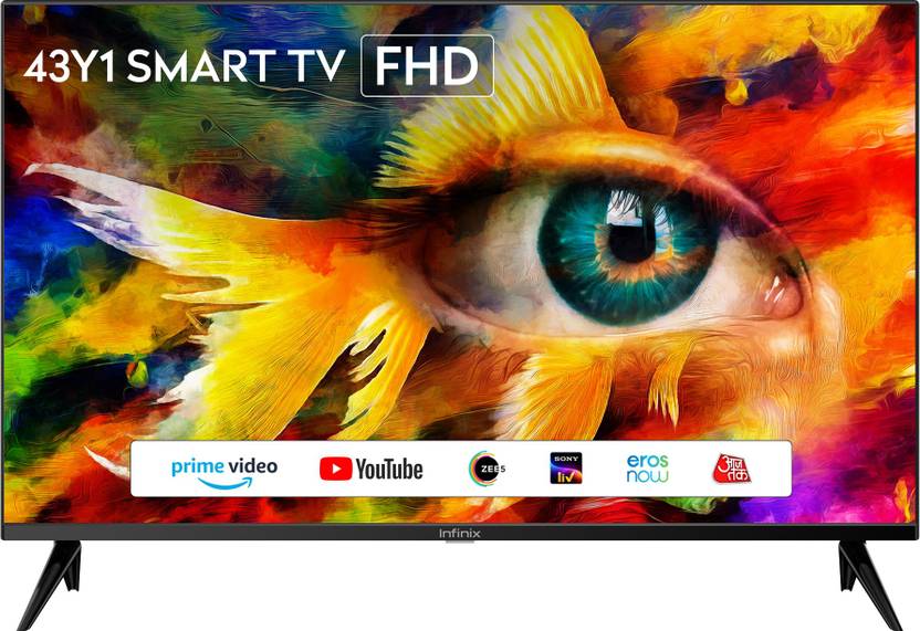 Infinix Y1 109 cm (43 inch) Full HD LED Smart Linux TV with Wall Mount ...