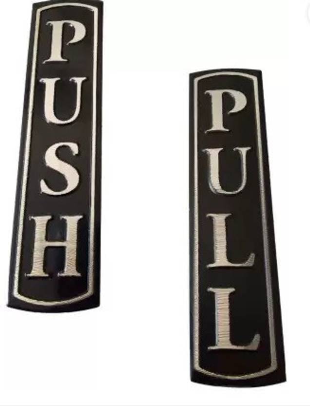 HD PLUS Pull Push door Sticker Sign Price in India - Buy HD PLUS Pull ...