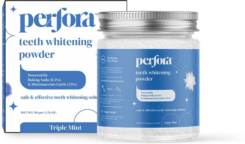 Perfora Teeth Whitening Powder-Triple Mint| Enamel safe, Stain Remover ...